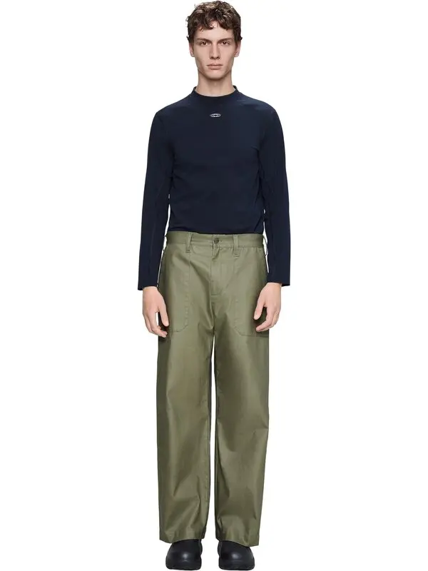 Rains Heavy Woven Straight-leg Pants - Moss