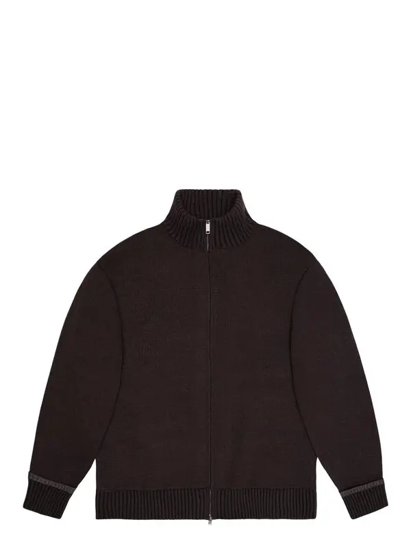Rains Sowa Knit Zip Cardigan - Bark,black
