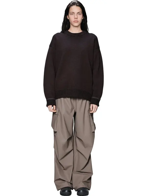 Rains Sowa Knit Crew Neck Pullover - Black