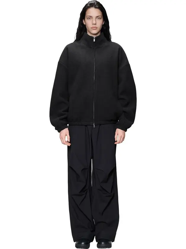 Rains Fleece Zip Jacket - Black