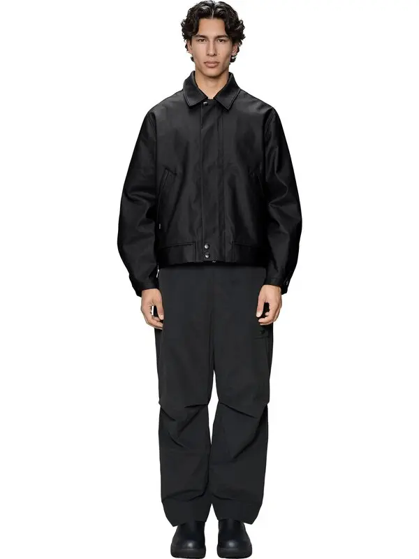 Rains Heavy Woven Overshirt - Black