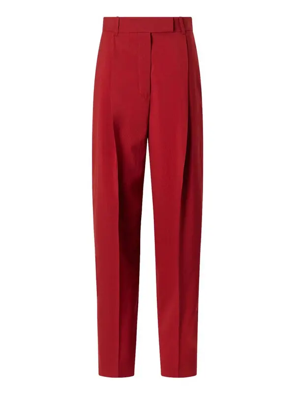 RÓHE Daria Virgin Wool Tape Pants - Red