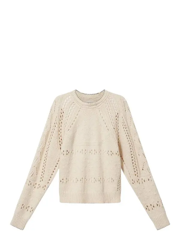 MARANT ETOILE Luce Wool And Cotton Sweater - Beige