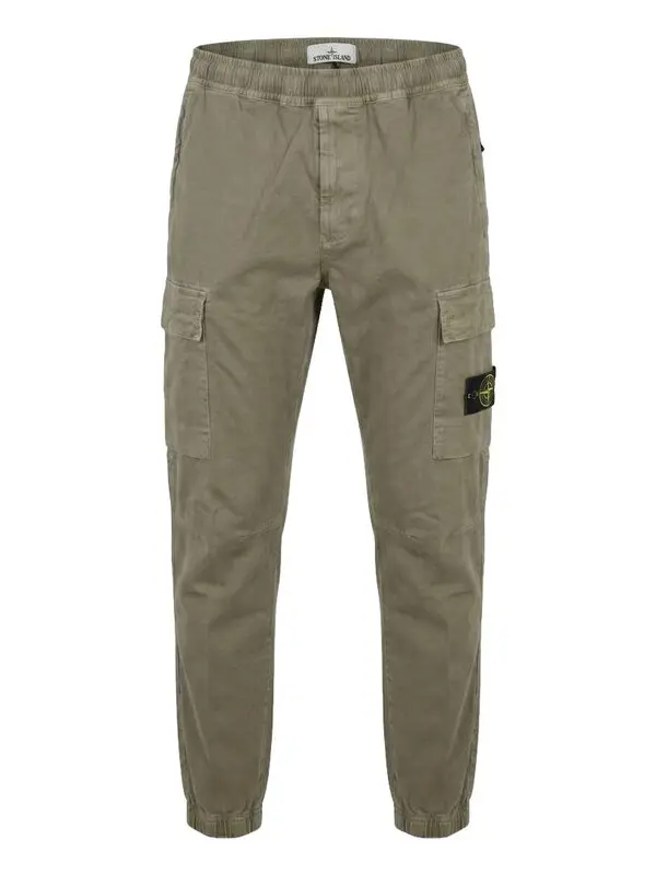 Stone Island Cotton Cargo Trousers - Green