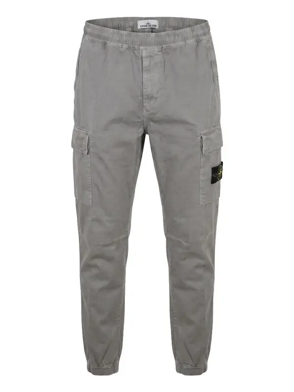 Stone Island Cotton Cargo Trousers - Grey