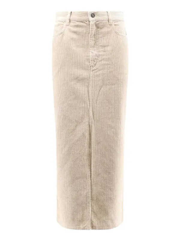 MARANT ETOILE Odalie Corduroy Maxi Skirt - Beige