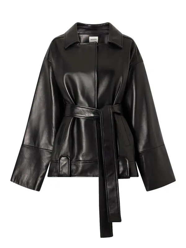 Khaite Alder Leather Jacket - Black
