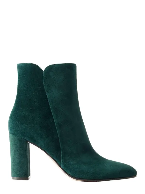 GIANVITO ROSSI 85 Suede Ankle Boots - Emerald