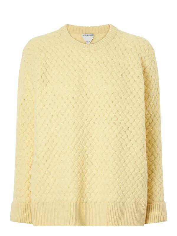 Bottega Veneta Intrecciato Wool Pullover - Yellow