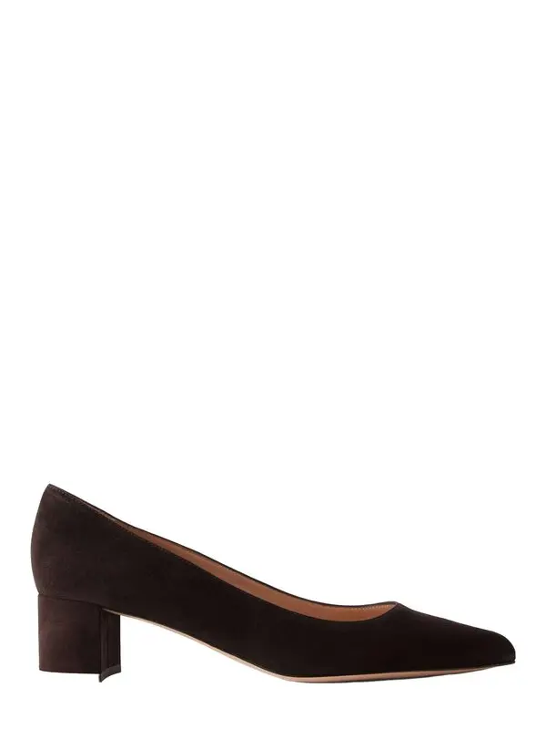 GIANVITO ROSSI Piper 45 Suede Pumps - Chocolate