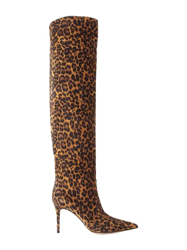 GIANVITO ROSSI Hansen Cuissard 85 Leopard-print Suede Over-the-knee Boots - Leopard Print