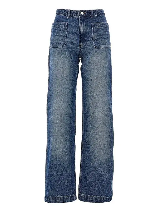 A.p.c. Cotton Denim Straight Leg Jeans - Blue