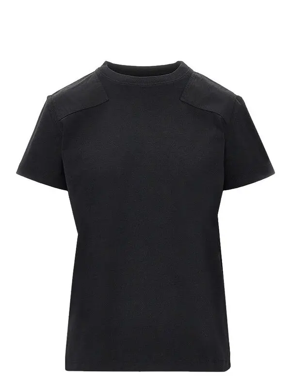 Phoebe Philo Cotton And Lyocell T-shirt With Patch Detail - Black