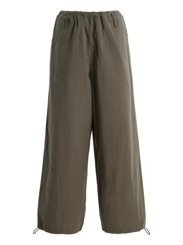 DEIJI STUDIOS Organic Cotton Toggle-hem Relaxed Leg Pants - Green