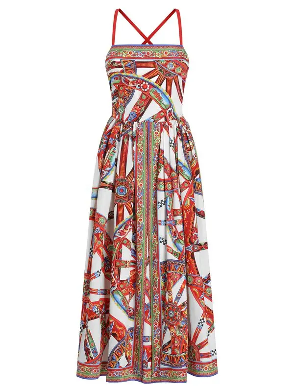 Dolce & Gabbana Printed Cotton Midi Dress - Print