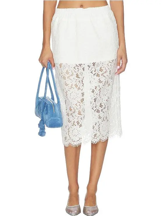 Rue Sophie Selora Lace Skirt - Egret