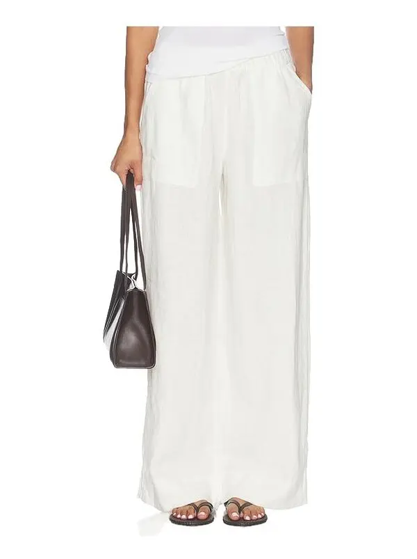 Beyond Yoga Easy Linen Wide Leg Pants - White