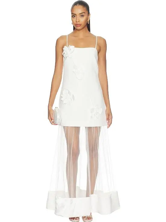 ELLIATT Reina 3d Floral Gown - White