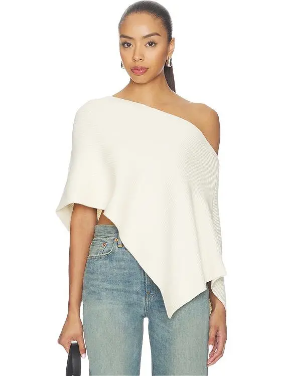 Lioness Luminous Knit Poncho - Milk