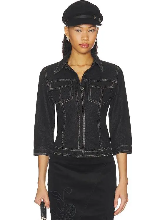 With Jéan Olivia Denim Jacket - Indigo
