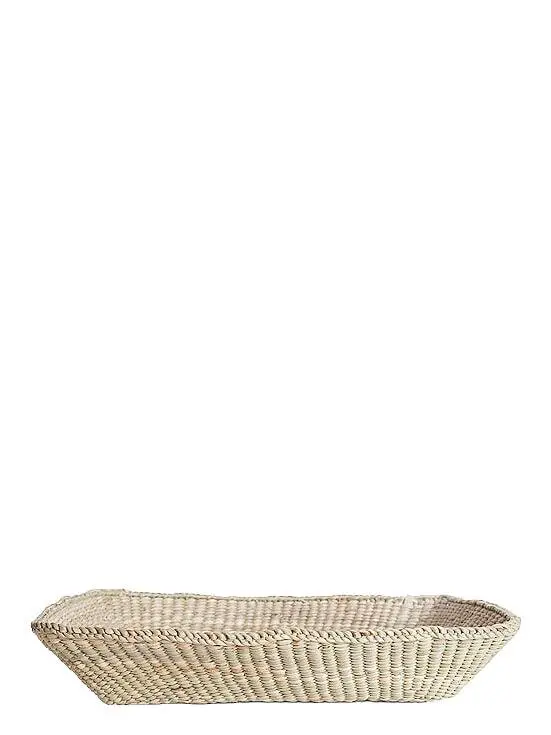 HAWKINS NEW YORK Woven Tray In Natural Grass - Tan