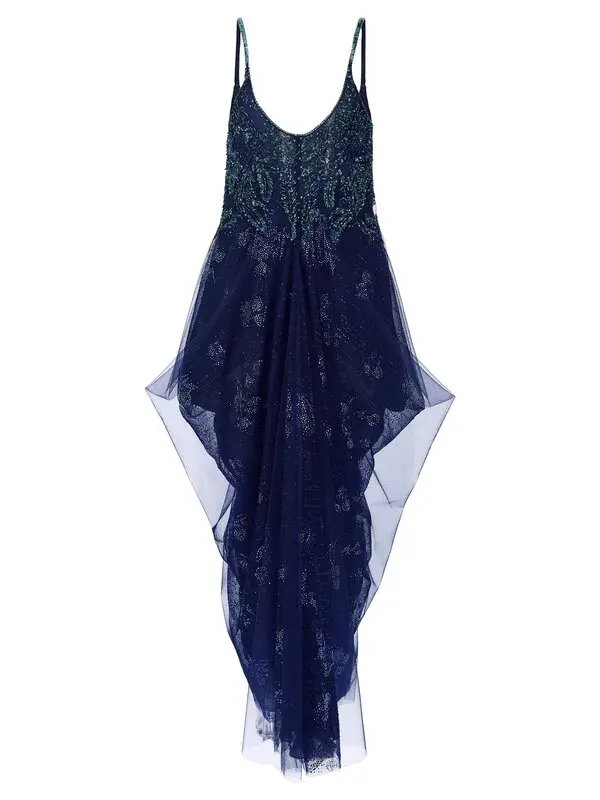 Giorgio Armani Embellished Tulle Gown - Patterned