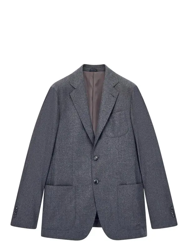 Giorgio Armani Single-breasted Stretch Cashmere Jacket - Grey