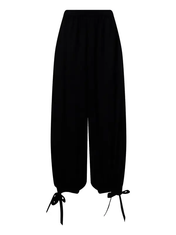 Chloé Silk Culottes With Knot Detailing - Black