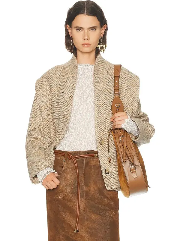 Isabel Marant Étoile Drogo Jacket Tweed - Beige