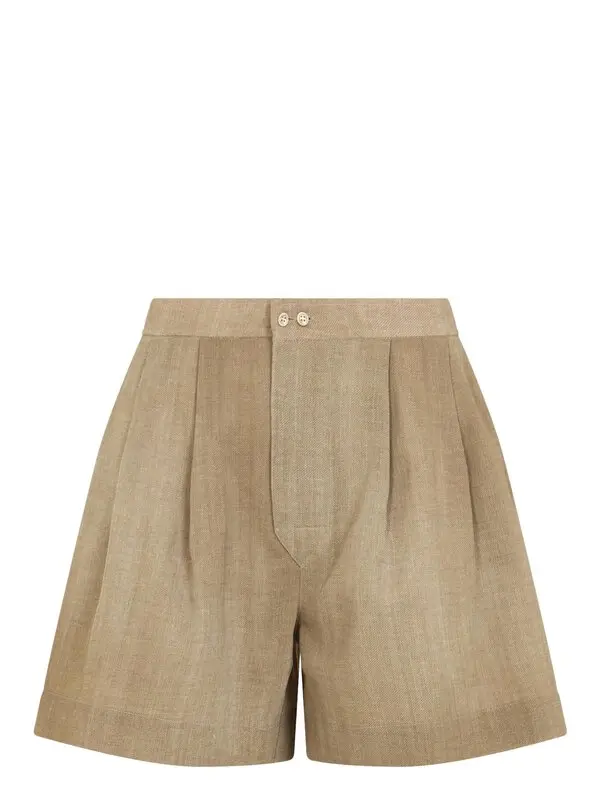 ERMANO SCERVINO Ermanno Scervino Wide Leg Pleated Shorts - Multicolor