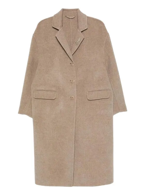 ERMANO SCERVINO Single-breasted Wool Coat - Multicolor