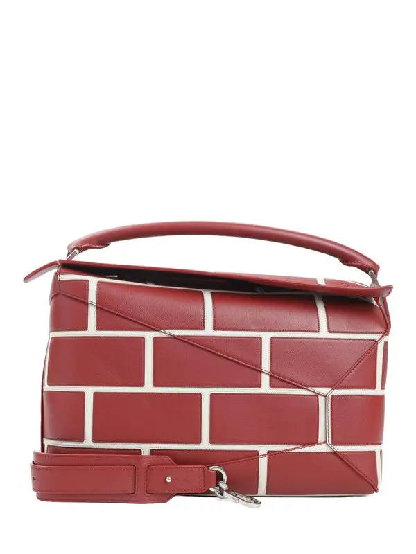 Loewe Puzzle Edge Large Brick Bag - Red