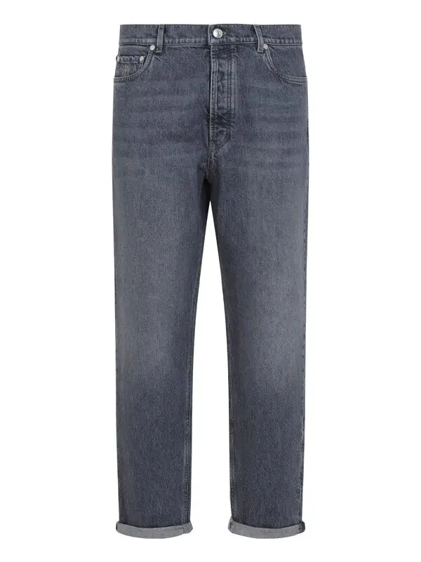 Brunello Cucinelli Straight-leg Five-pocket Jeans - Gray