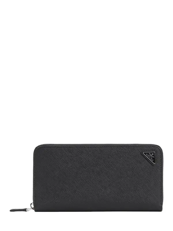 Prada Zip Around Wallet - Black