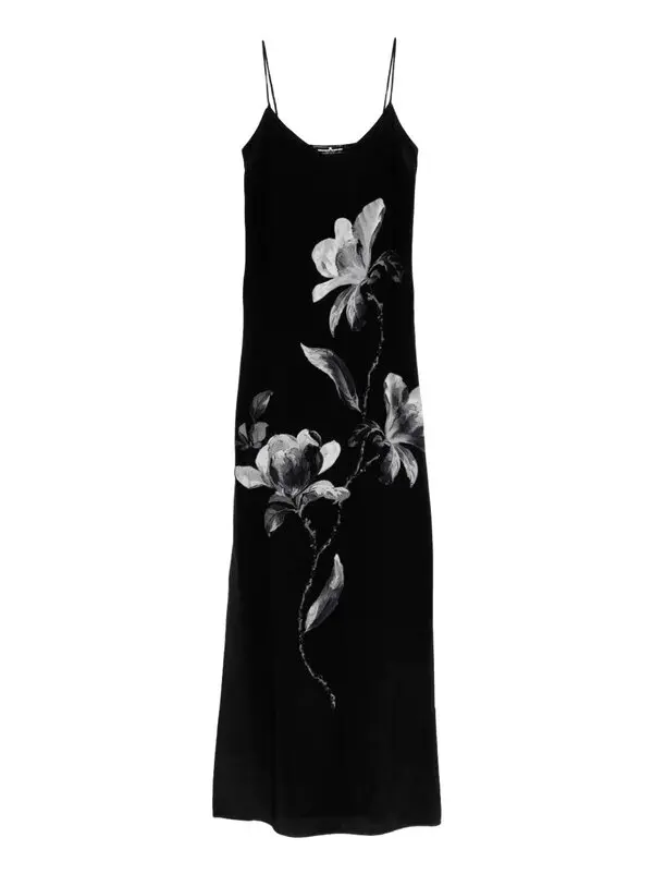 ERMANO SCERVINO Ermanno Scervino Long Silk Dress With Floral Print - Multicolor