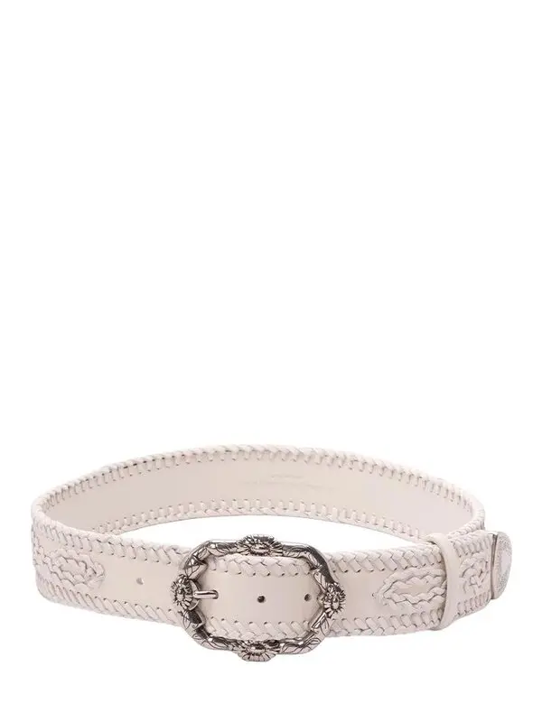ERMANO SCERVINO Ermanno Scervino Leather Belt With Floral Detail - Multicolor