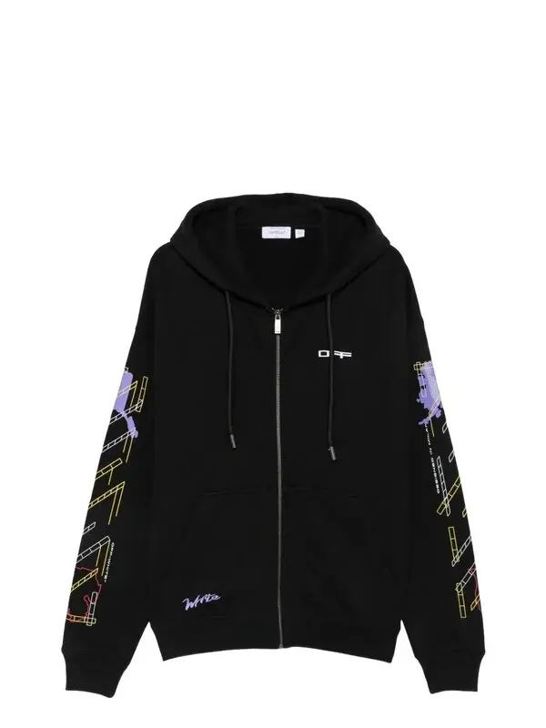 Off-White Archigeography Arrow Skate" Zip Hoodie - Multicolor