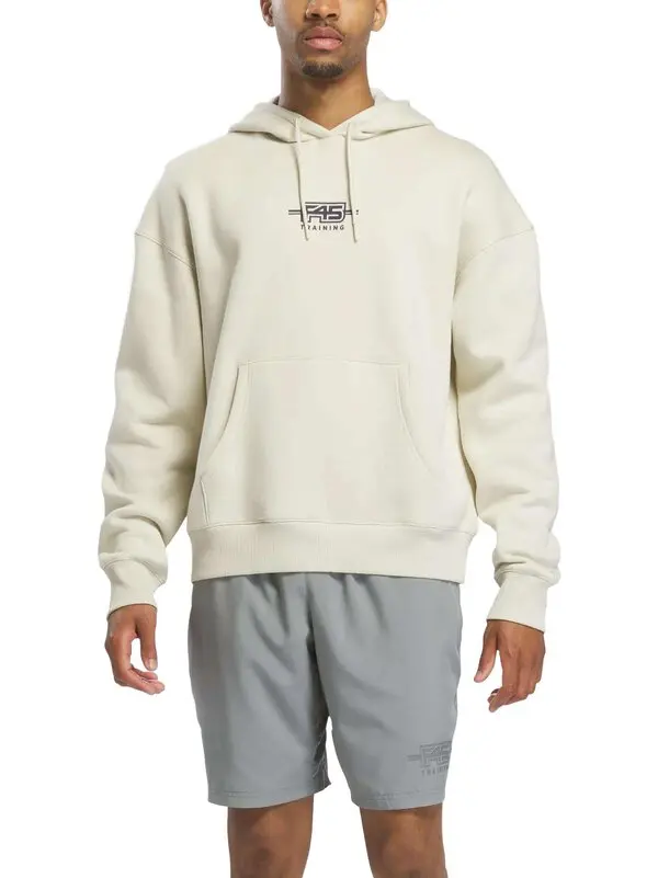 REEBOK X F45 Training Relaxed Fleece Hoodie - Linen