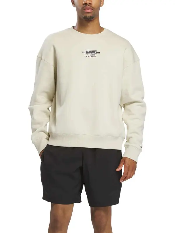 REEBOK X F45 Training Relaxed Fit Graphic Sweatshirt - Linen
