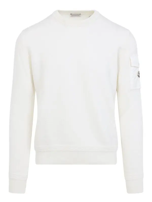 Moncler Wool Crew Neck Sweater With Utility Pocket - Multicolor