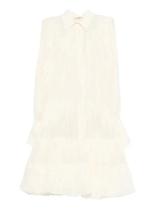 ERMANO SCERVINO Ermanno Scervino Short Dress With Pleats And Ruffles - Multicolor