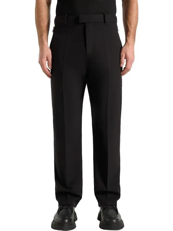 Manière De Voir Tailored Trousers With Adjustable Waist - Black