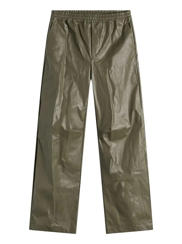 MAISON MARGIELA Baggy Faux Leather Trousers - Khaki