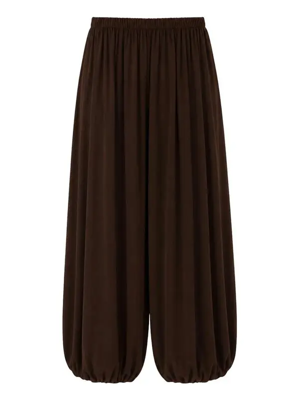 Carmen Says Bruna Jersey Balloon Pants - Brown