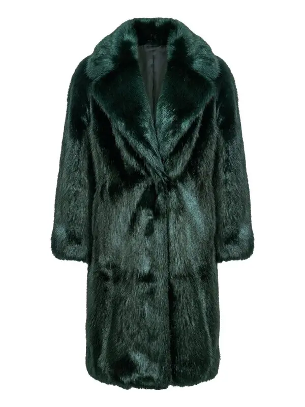 OSCARMORRIS Nuit Faux Fur Coat - Green