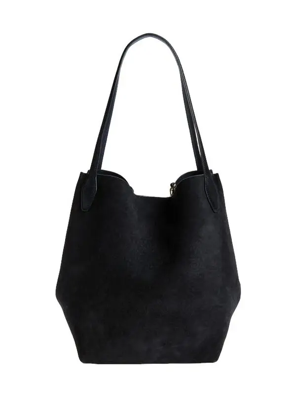 Madewell Shopper Tote In Soft Grain Suede - Juniper Berry