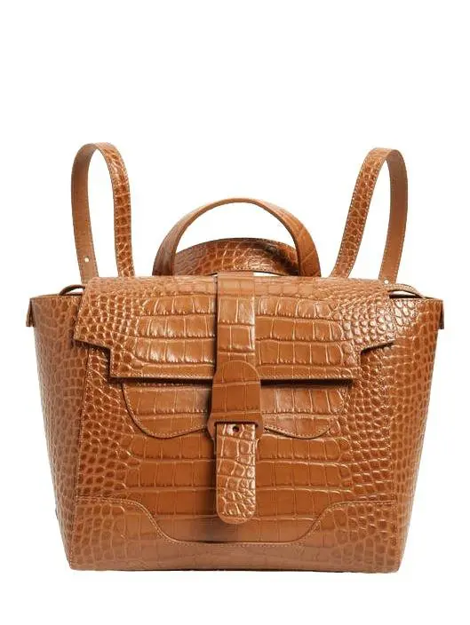 Senreve Midi Maestra Leather Satchel - Chestnut
