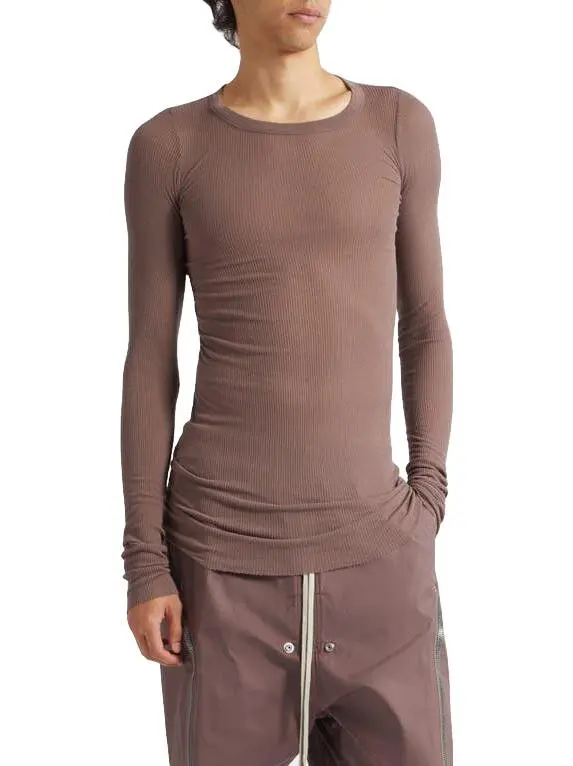 Rick Owens Rib Long Sleeve T-shirt - Grape