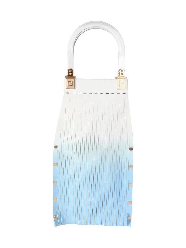 Fendi Gradient Laser Cut Patent & Suede Sunny Top Handle Bag - Blue