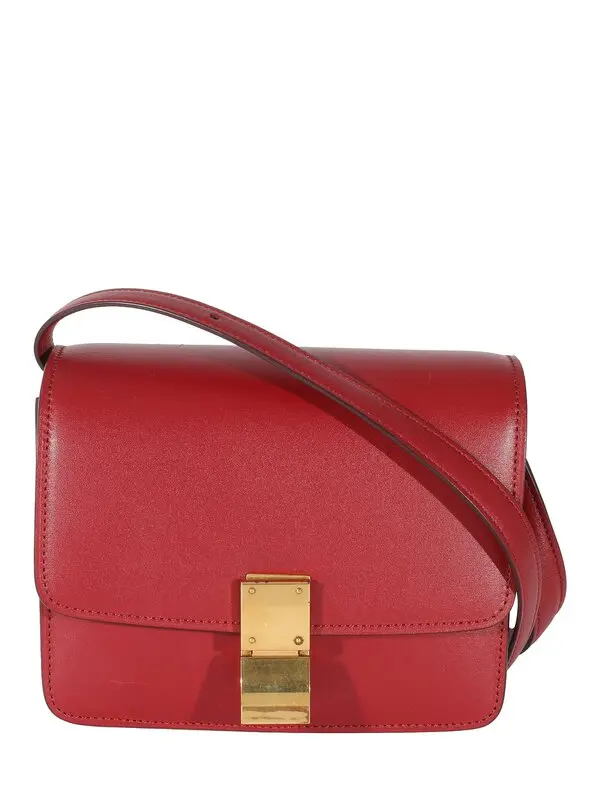 Celine Smooth Calfskin Classic Box Bag - Red